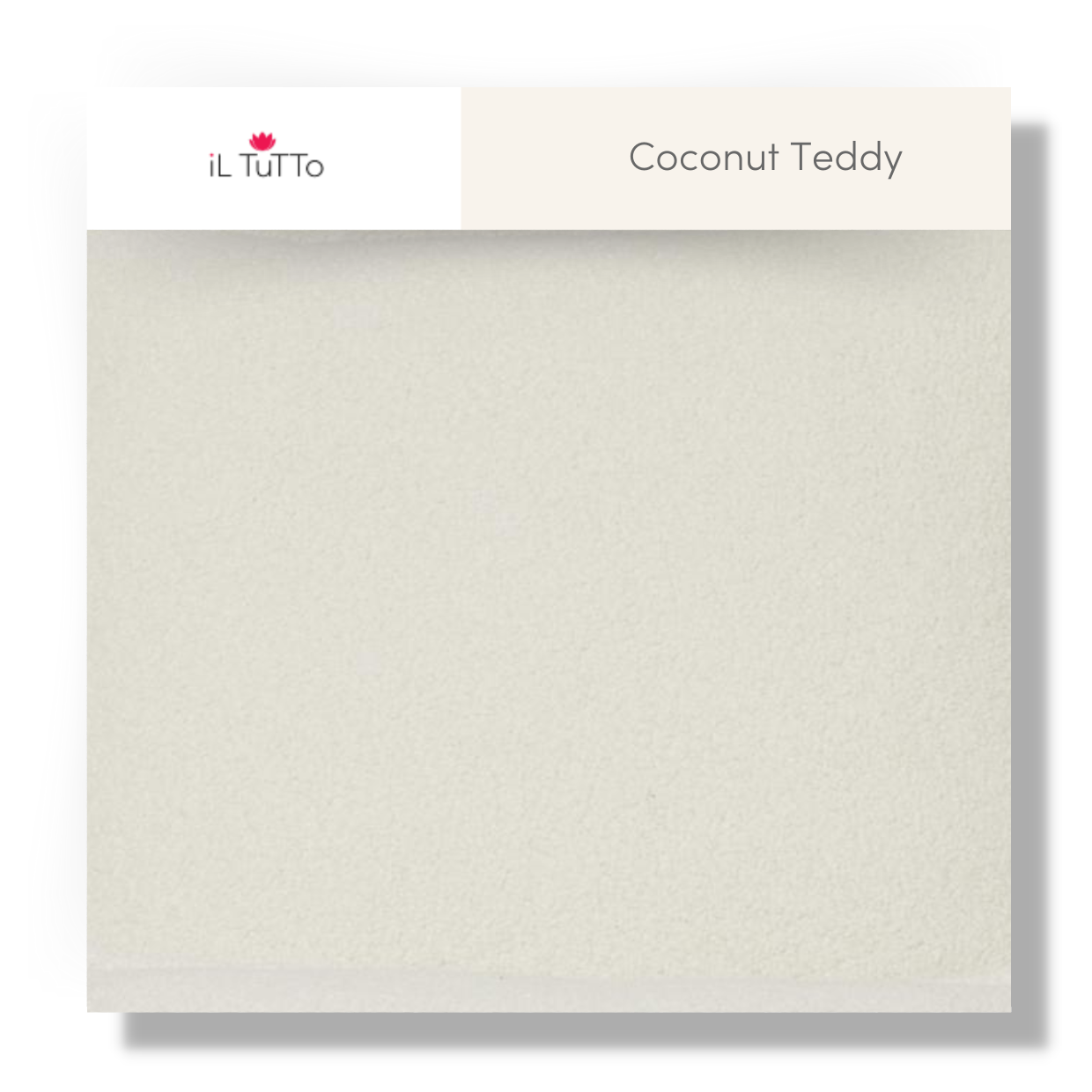 Coconut Teddy Fabric Swatch | iL Tutto