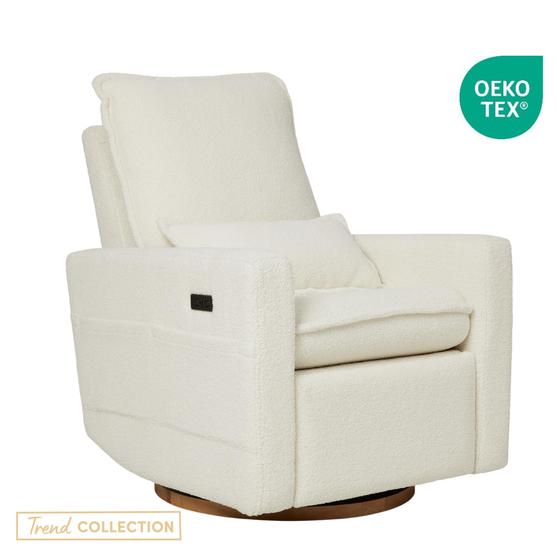Frankie Electric Recliner Glider Nursery Chair in Coconut Teddy | IL ...
