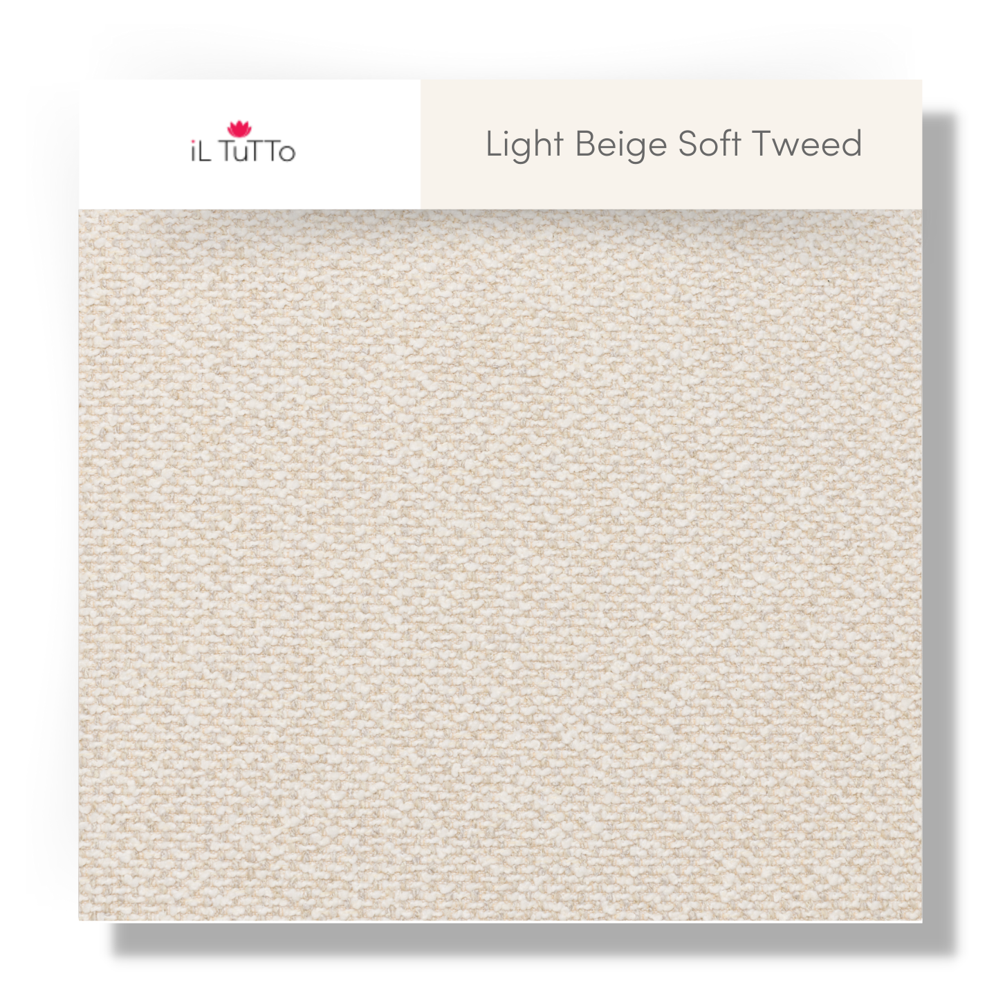 Light Beige Soft Tweed Fabric Swatch | iL Tutto