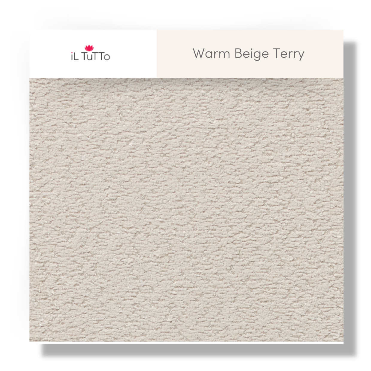 Warm Beige Terry Textured Fabric Swatch | iL Tutto