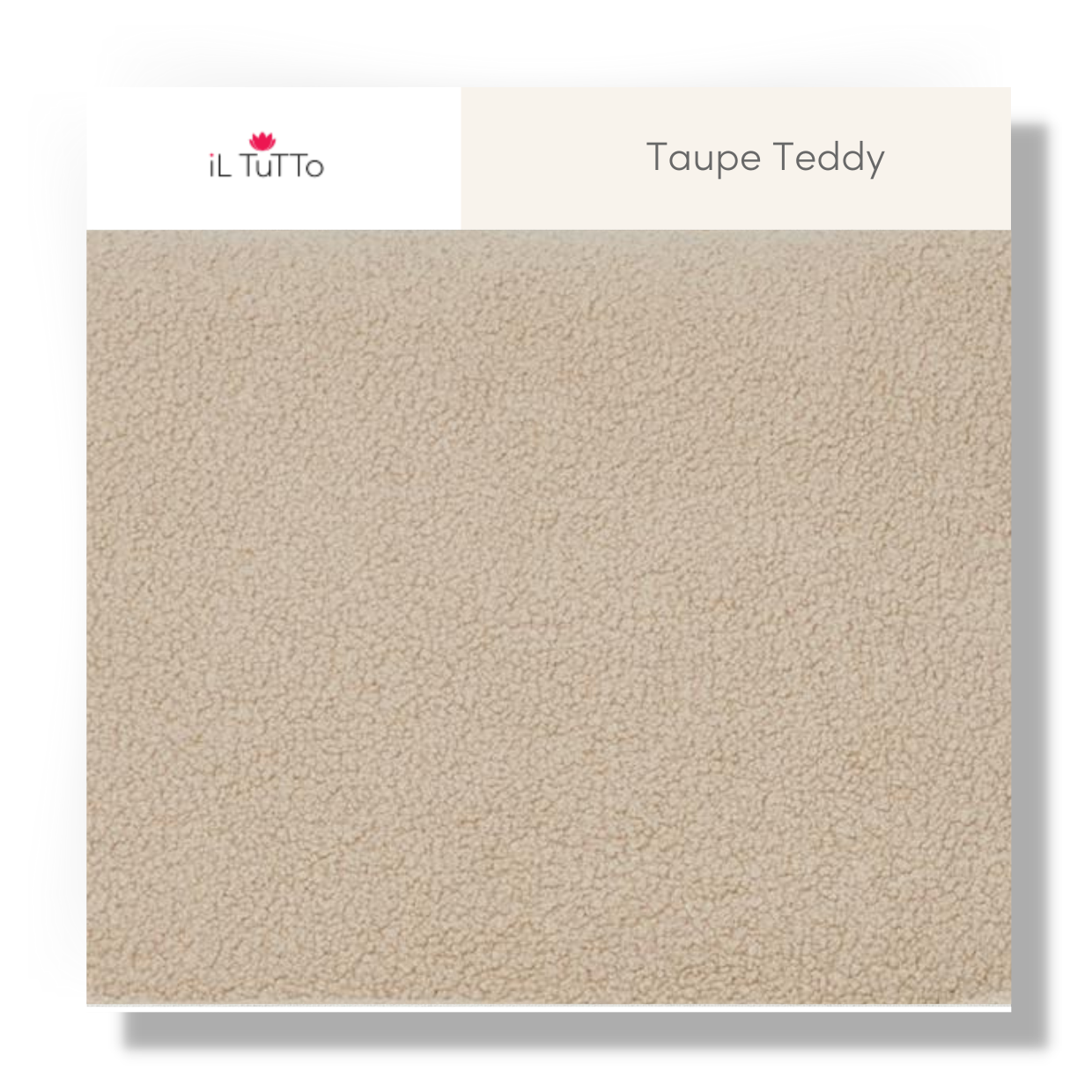 Taupe Teddy Fabric Swatch | iL Tutto