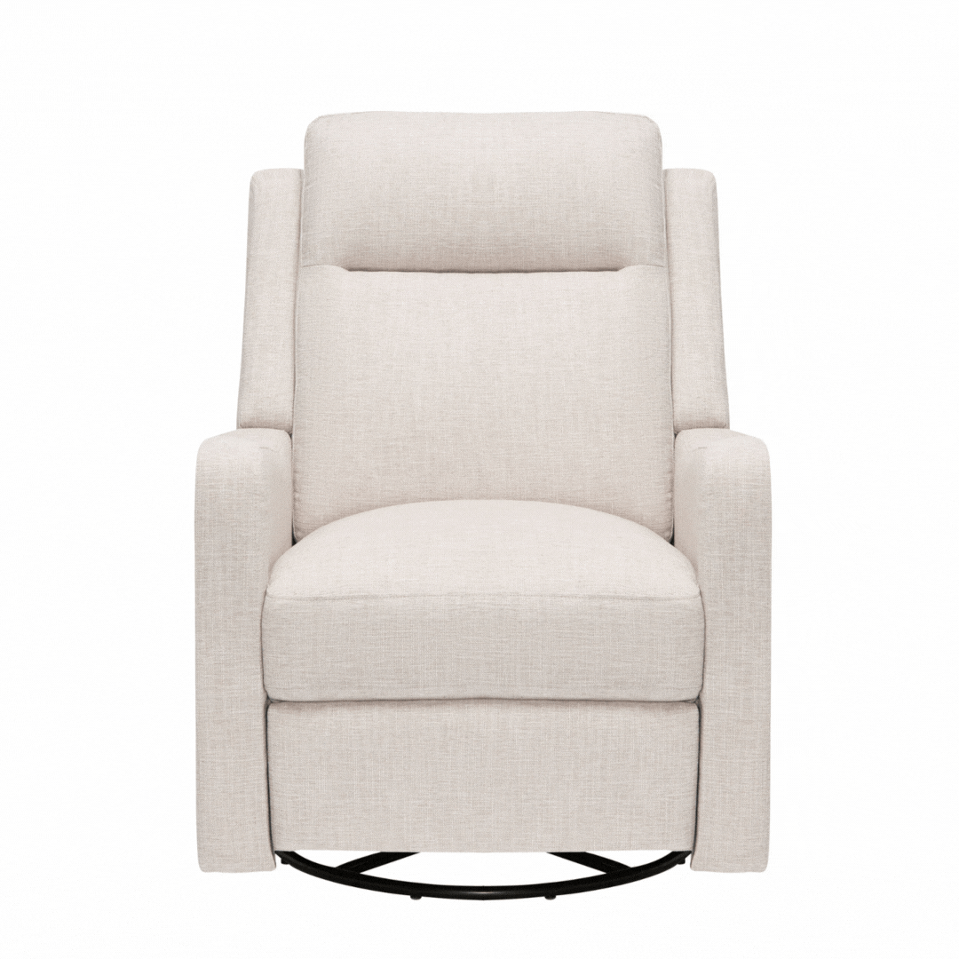 Henry Electric Recliner Glider Chair with USB in Egg Shell | iL Tutto